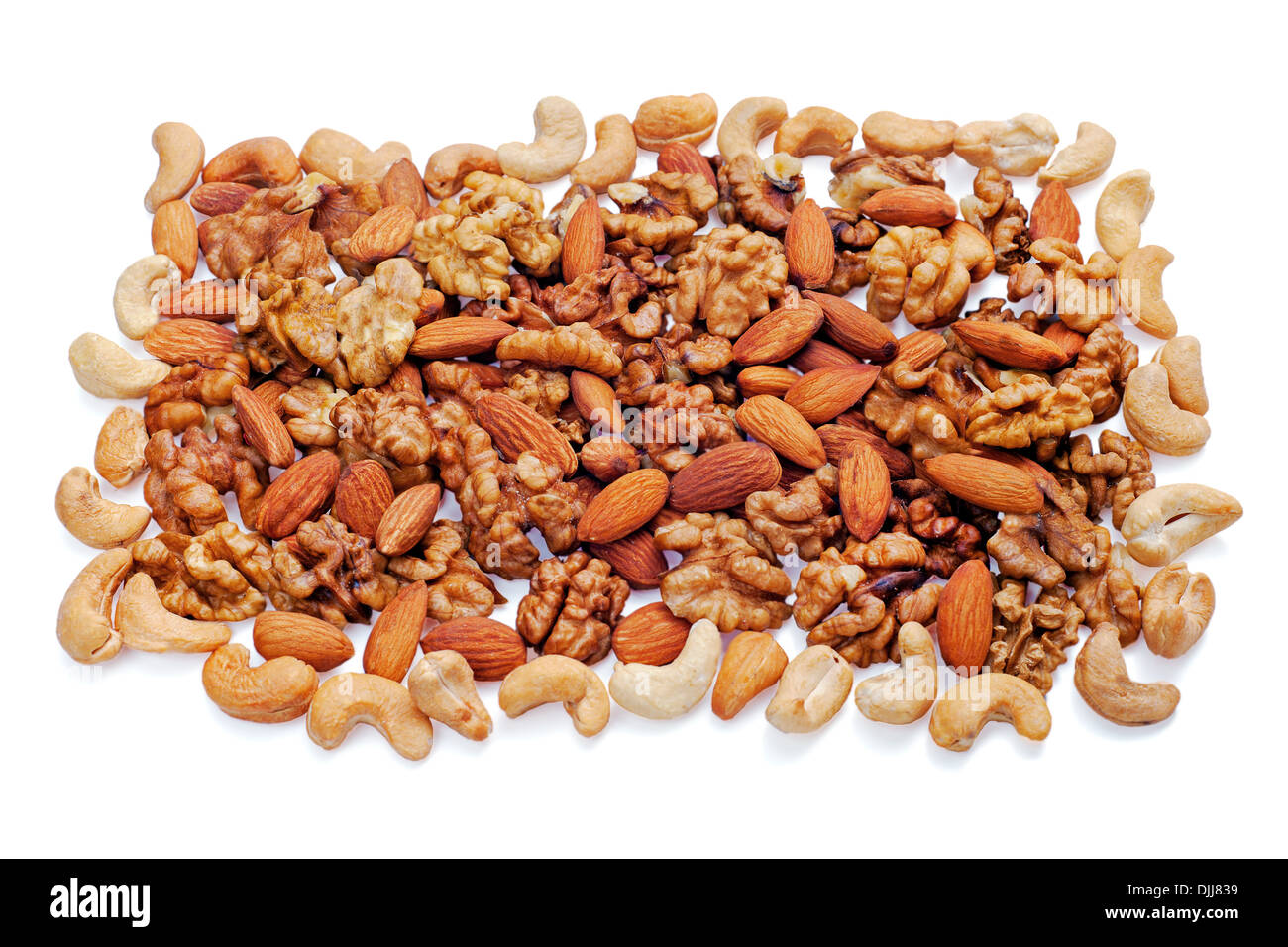 Group of assorted nuts isolated on white background Stock Photo - Alamy