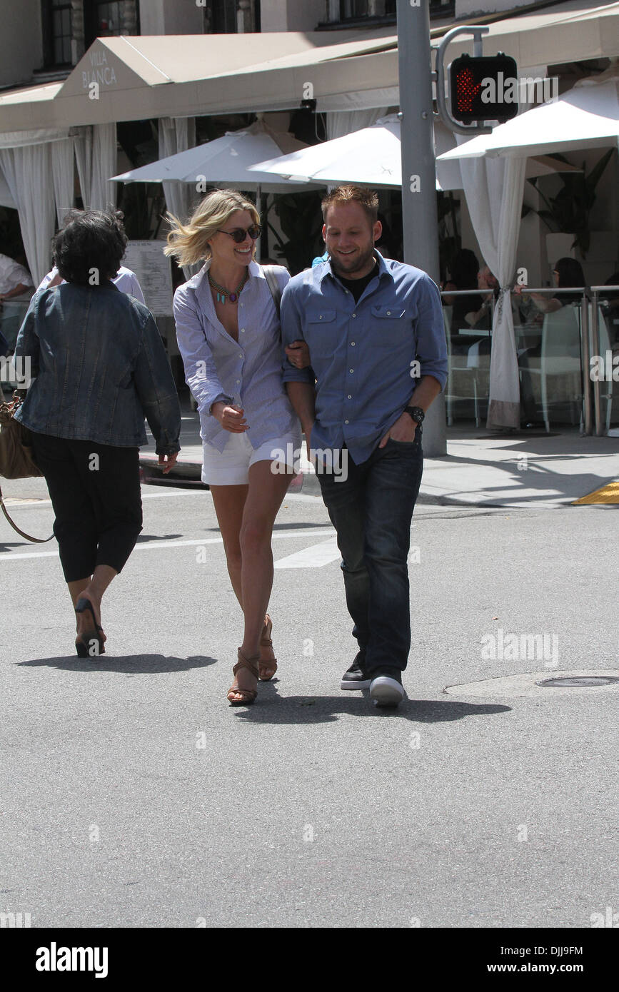 Actress Ali Larter seen with a male companion leaving Villa Blanca in ...
