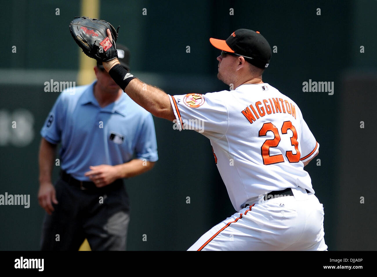 August 08, 2010: Baltimore Orioles first baseman Ty Wigginton (23 ...