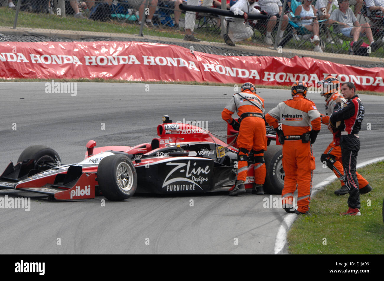 8 August, 2010; Dreyer & Reinbold Racing's JUSTIN WILSON speaks with a ...