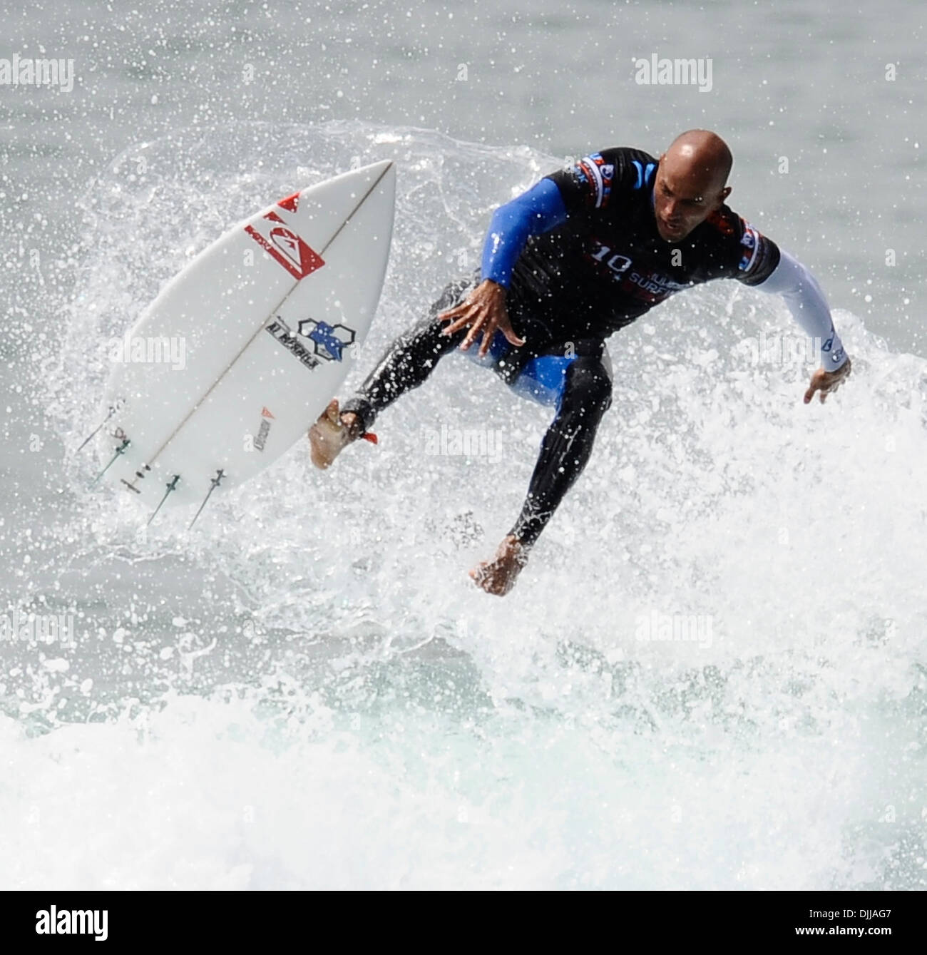 Aug 8,2010 - Huntington Beach California, USA. Pro surfer Kelly Slater ...