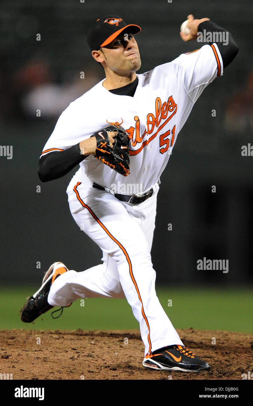 August 09, 2010: Baltimore Orioles relief pitcher Mike Gonzalez (51 ...