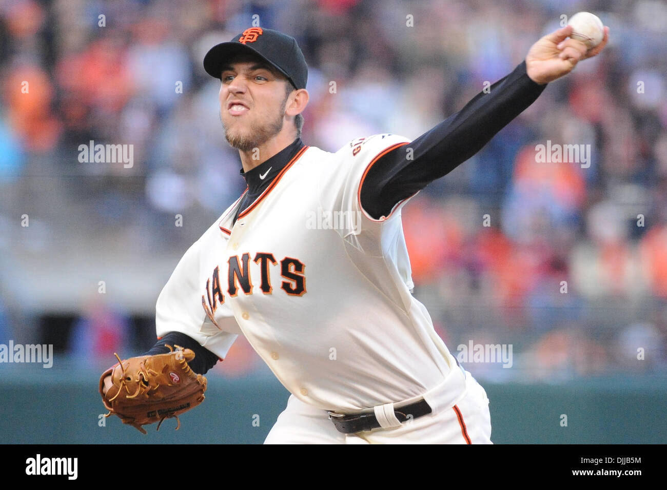 9 August, 2010: San Francisco Giants pitcher MADISON BUMGARNER (#40 ...