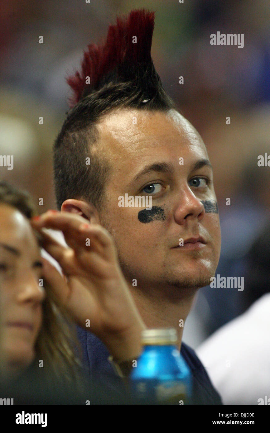 Atlants Braves fan sporting the mohawk. The Atlanta Braves defeated the ...