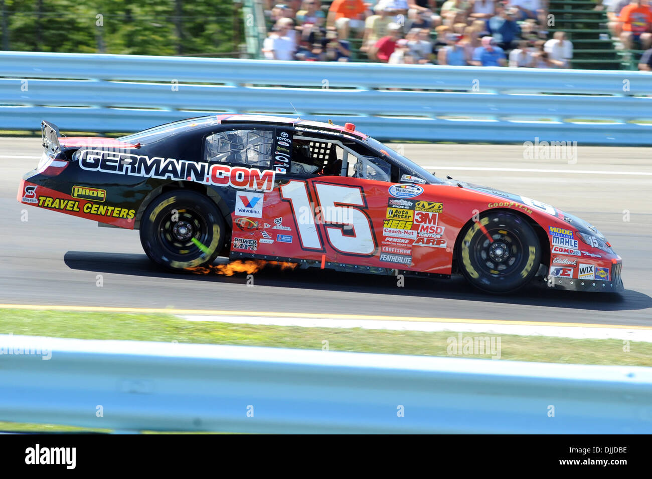 August 7, 2010: The Germain Toyota driven by MICHAEL ANNETT belches ...