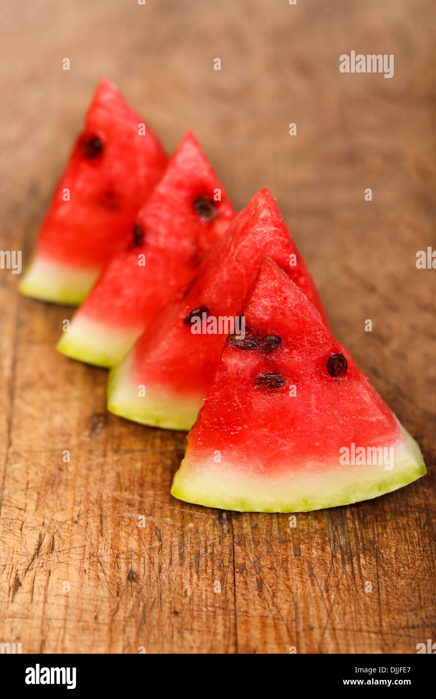 Four juicy watermelon slices hi-res stock photography and images - Alamy