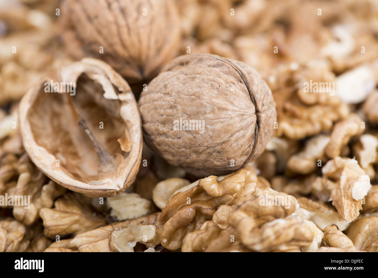 Fresh Walnuts as background image Stock Photo - Alamy