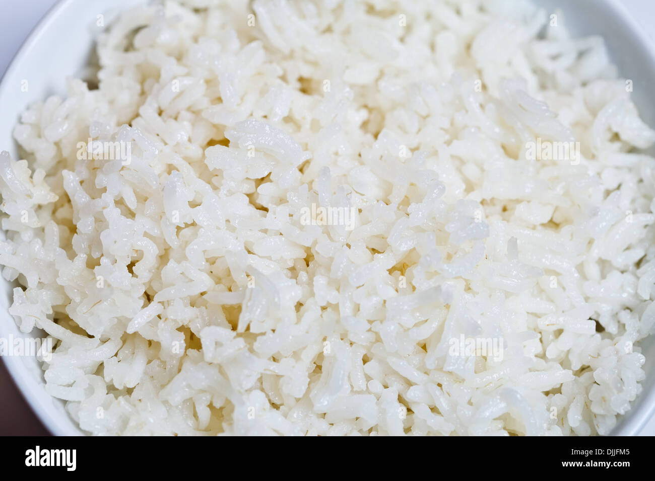 Steamed aromatic Indian long grain rice Stock Photo - Alamy