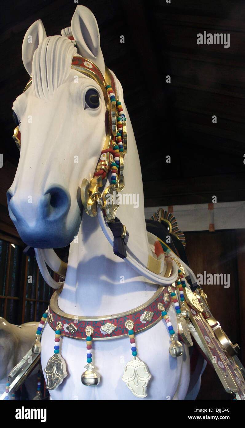 Japan, Kyoto, Fushimi Inari Taisha Shrine, white horse statue Stock ...