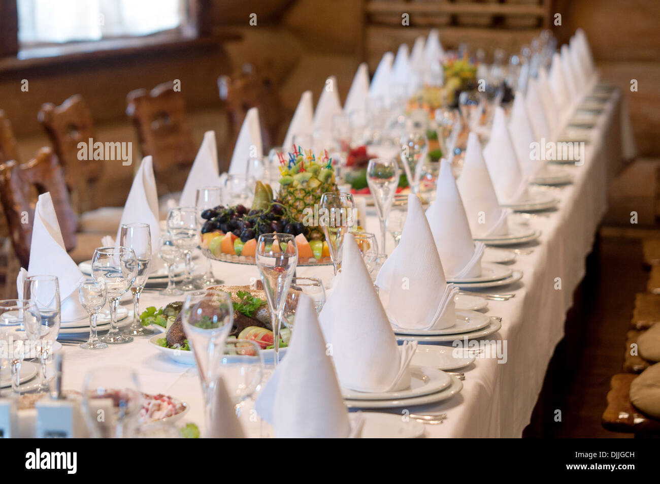 restaurant in the style of an ancient castle Stock Photo - Alamy