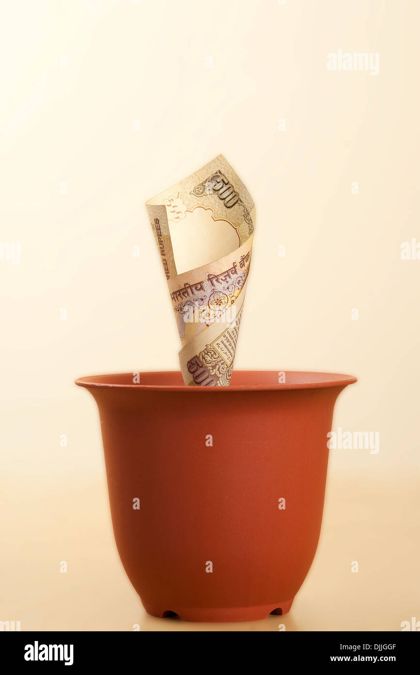 Money Plant - Conceptual image depicting money growing like a plant in ...
