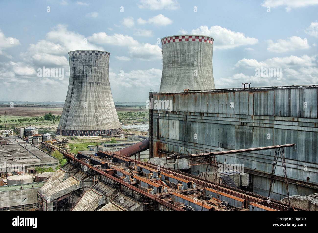 architectural details with views of the power station Stock Photo - Alamy
