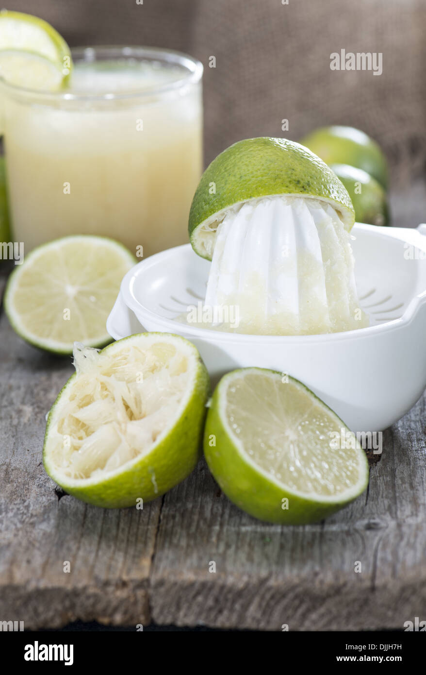 Fresh made Lime Juice with fruits Stock Photo - Alamy