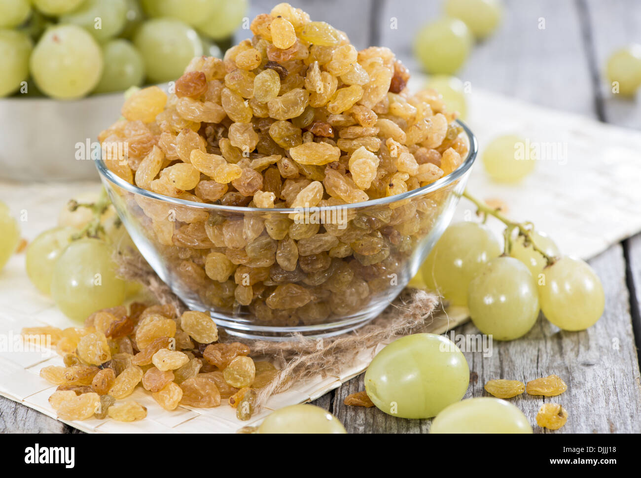 Dried Grapes with fresh fruits Stock Photo - Alamy