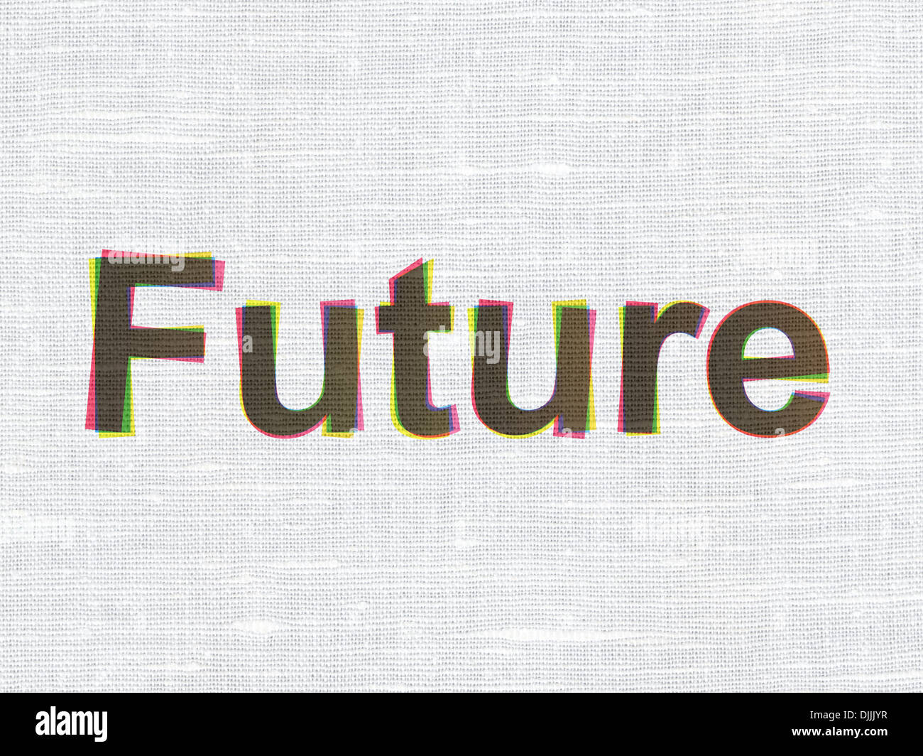 Timeline concept: Future on fabric texture background Stock Photo - Alamy