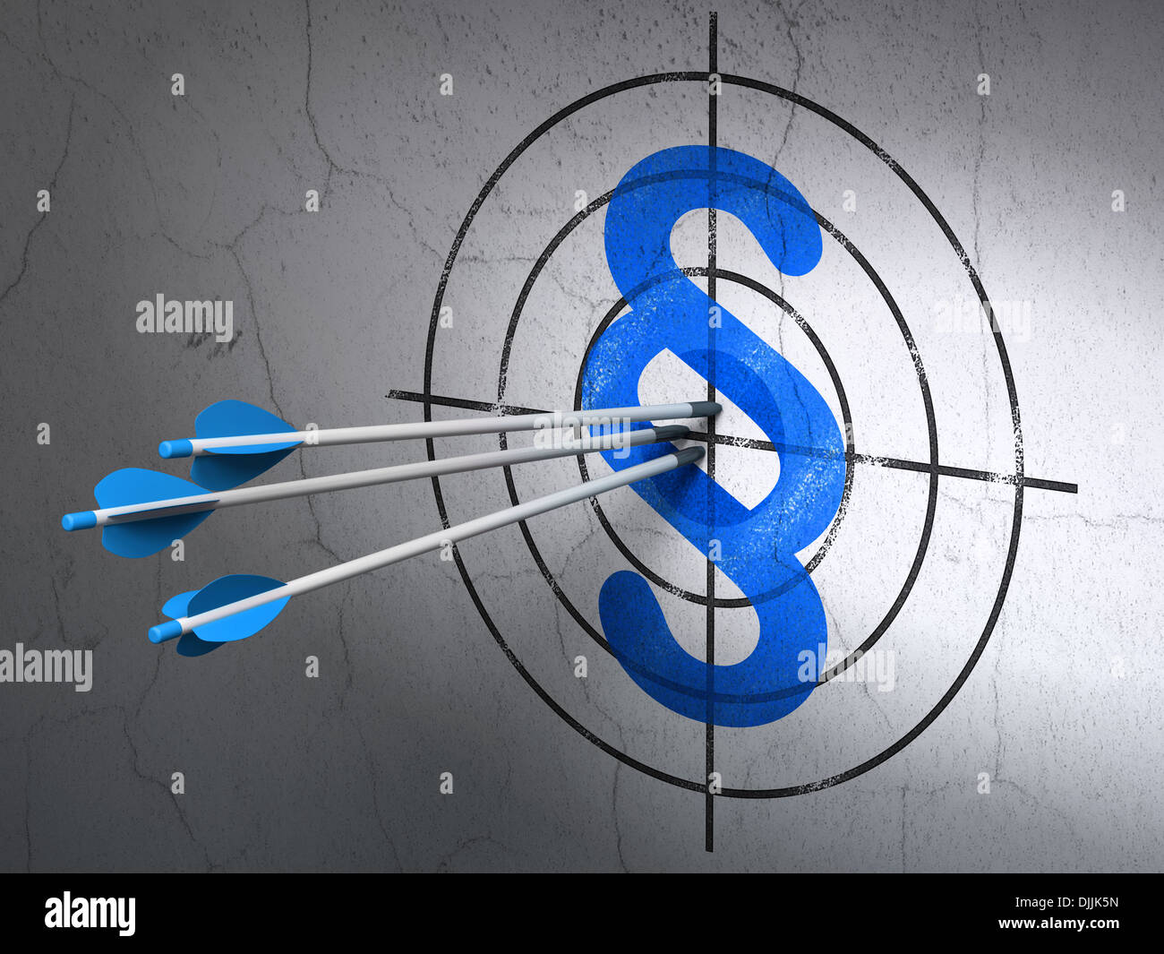 Law concept: arrows in Paragraph target on wall background Stock Photo ...