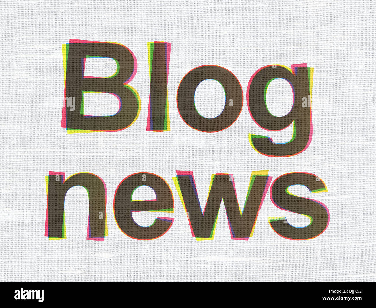News concept: Blog News on fabric texture background Stock Photo - Alamy