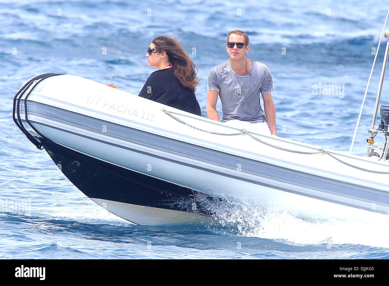 Prince Andrea Casiraghi and Tatiana Santo Domingo are seen enjoying day ...