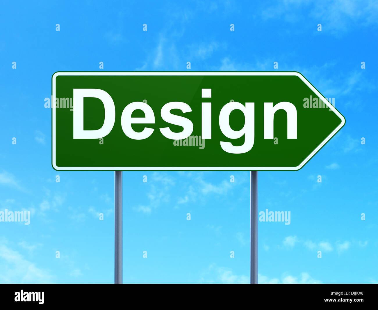 Marketing concept: Design on road sign background Stock Photo - Alamy