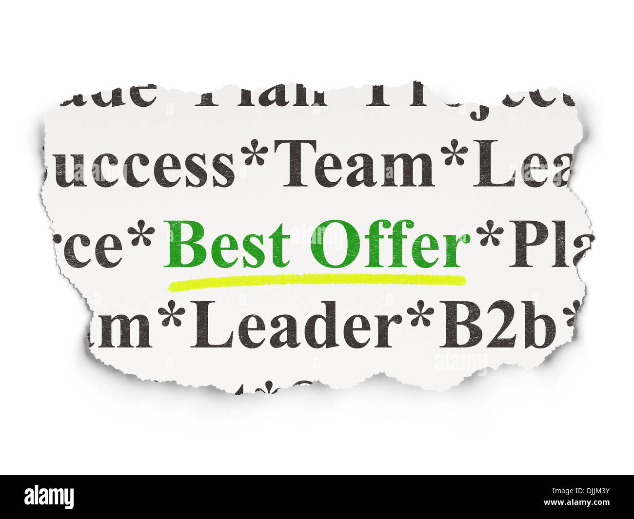 Business concept: Best Offer on Paper background Stock Photo - Alamy