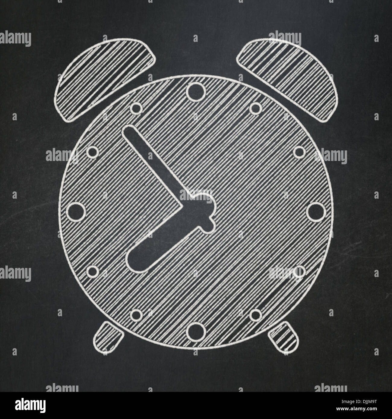 Time concept: Alarm Clock on chalkboard background Stock Photo - Alamy