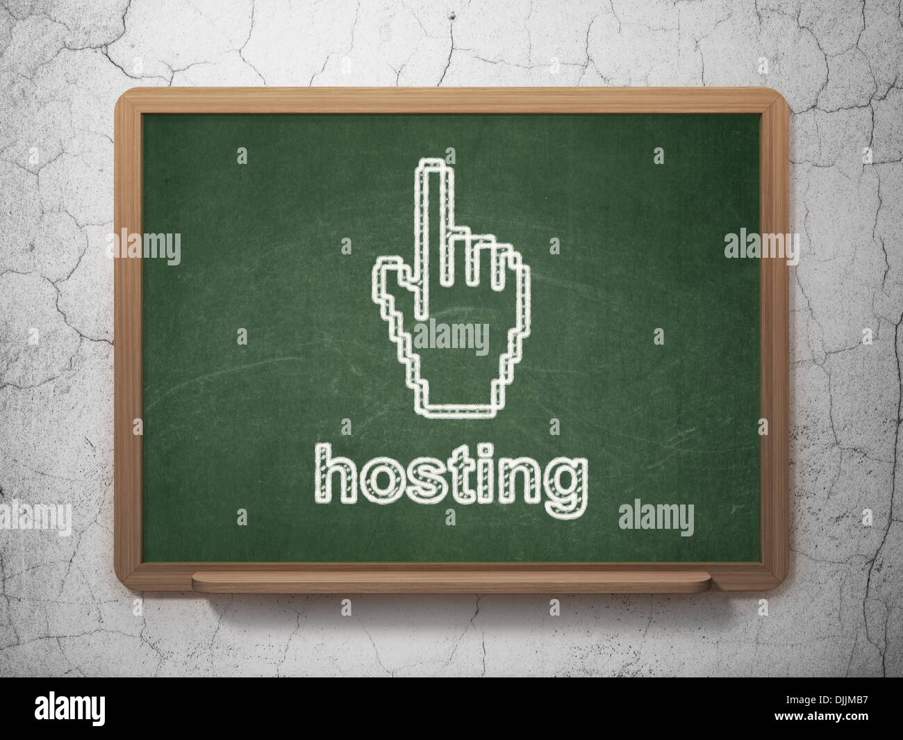 Web development concept: Mouse Cursor and Hosting Stock Photo - Alamy
