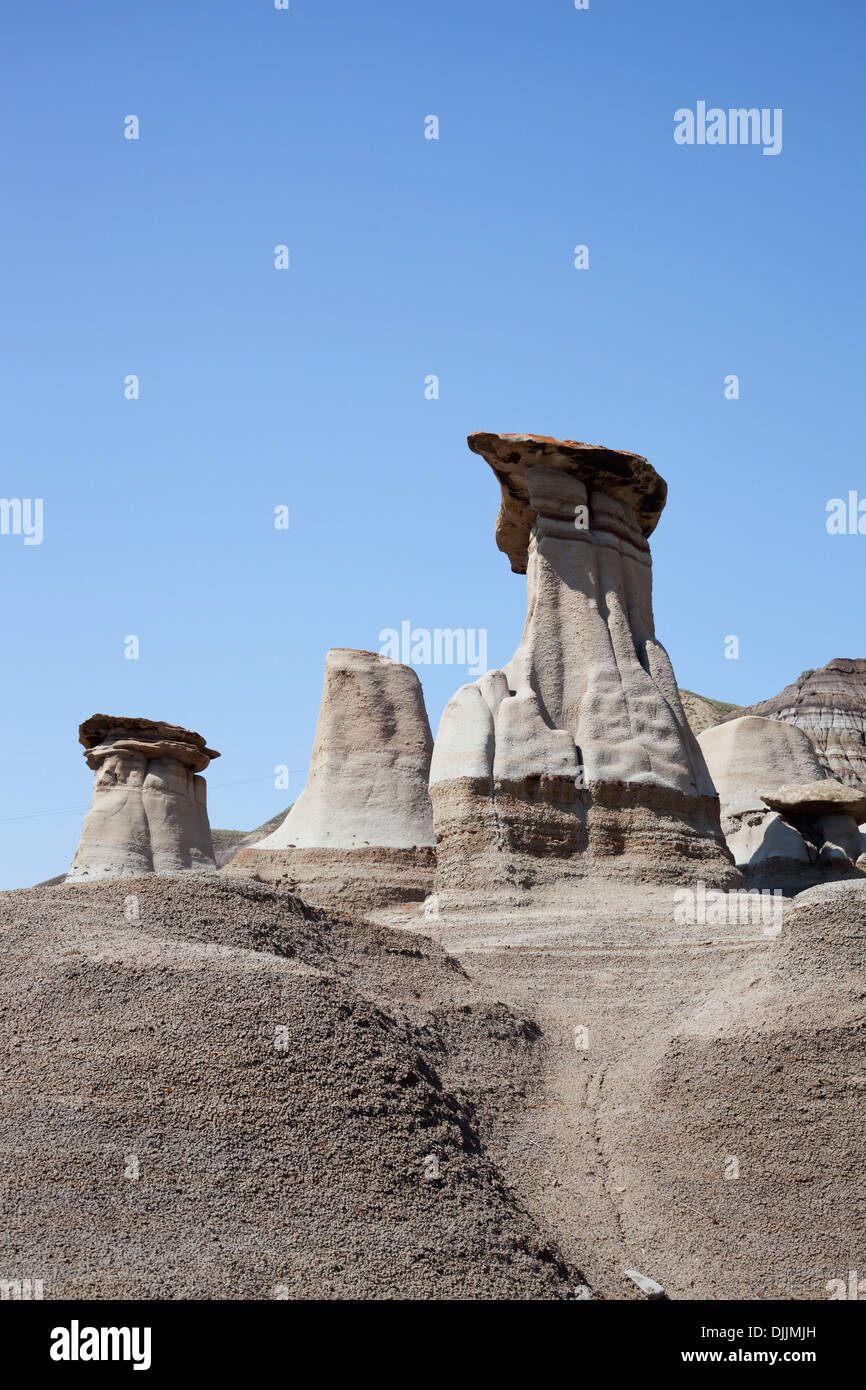 Hoodoos In Drumheller Formed Between 70 To 75 Million Years Ago In The ...