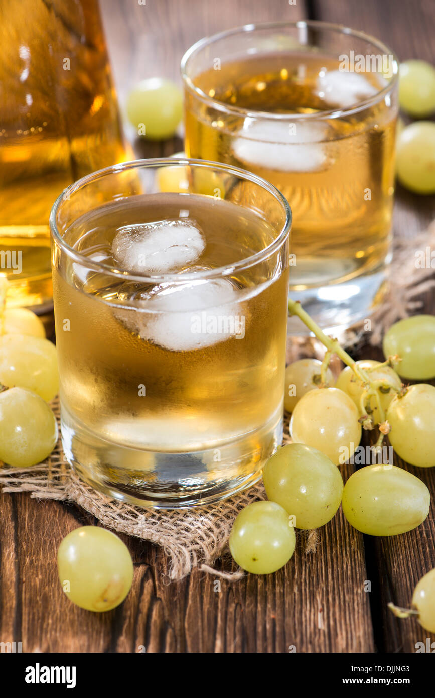 Fresh Grape Juice with Ice in a glass Stock Photo - Alamy