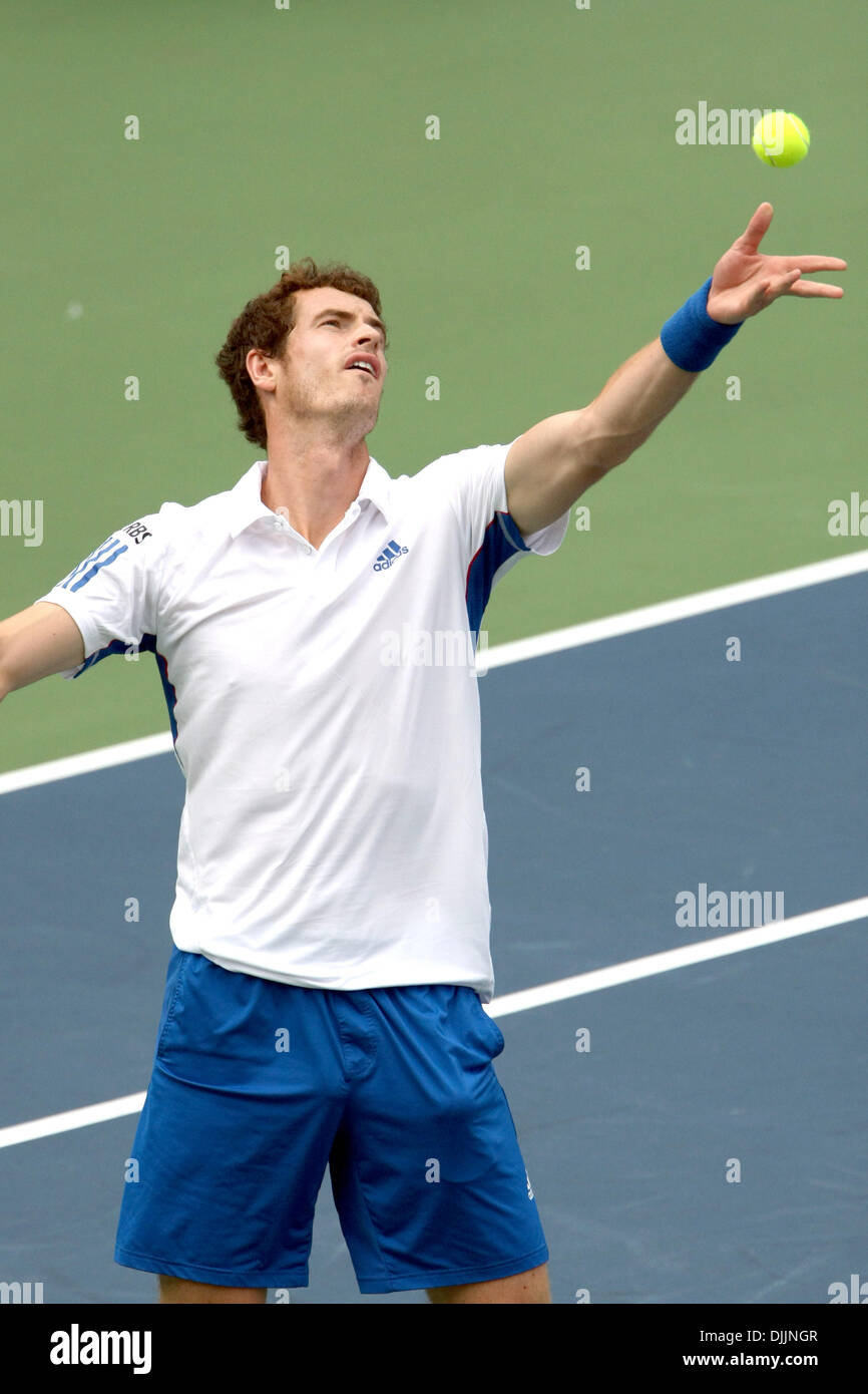Andy murray prepares to serve hi-res stock photography and images - Alamy