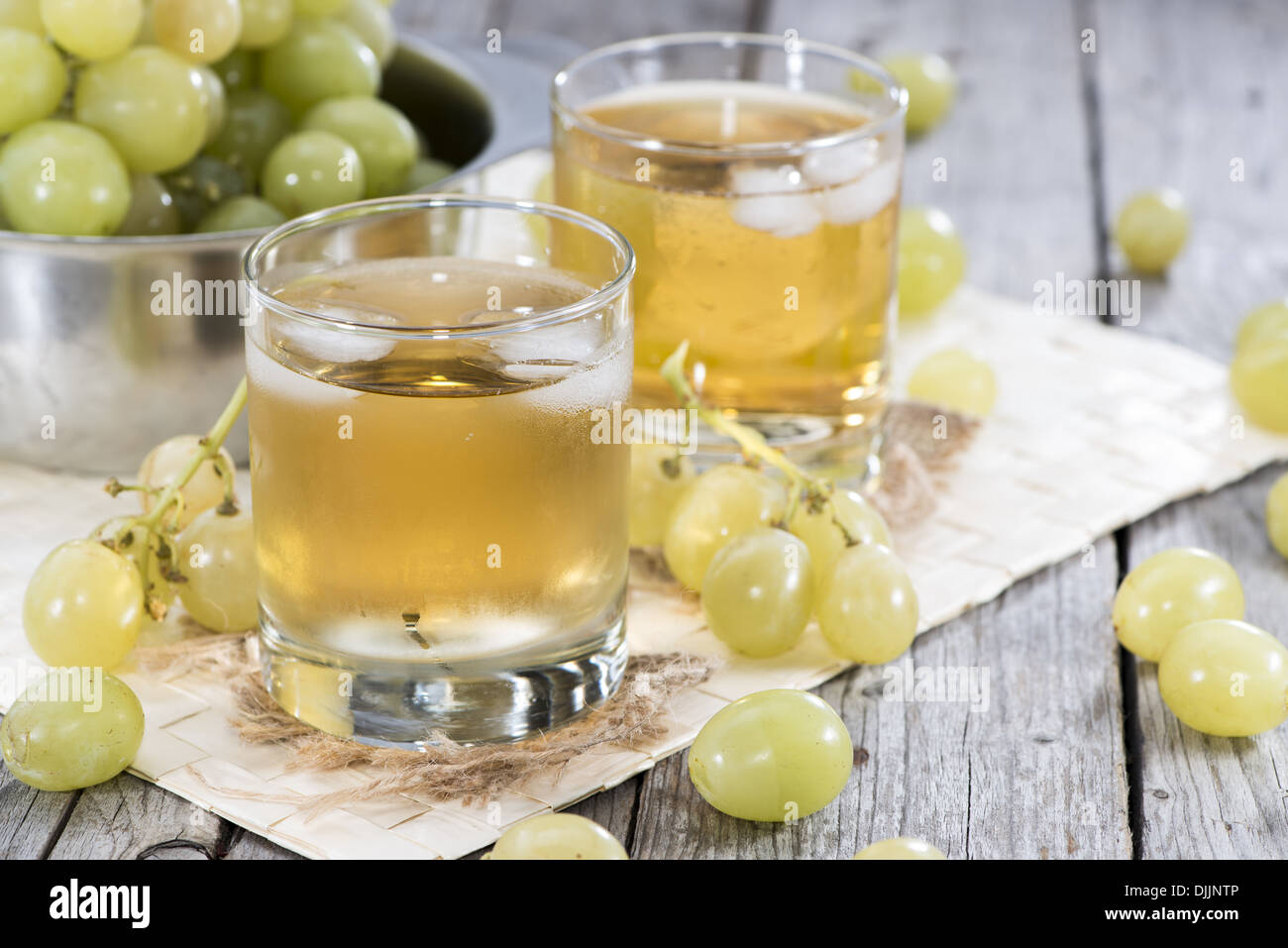 Fresh made Grape Juice with fresh fruits in a glass Stock Photo - Alamy