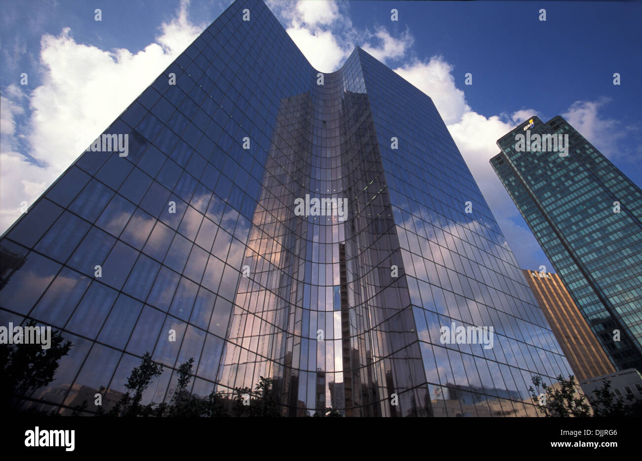 Office skyscraper, high-rise business district in la Défense, Paris ...