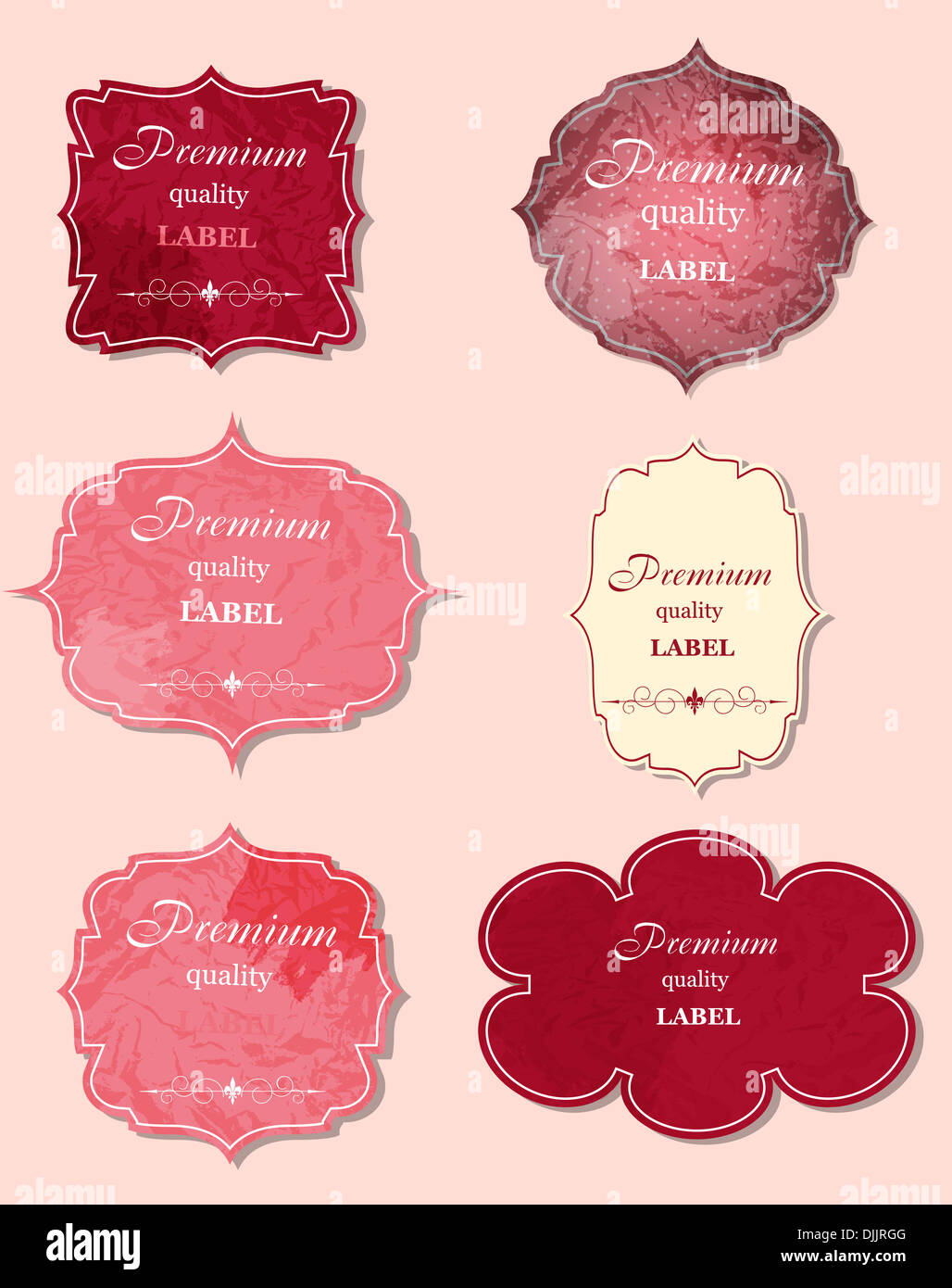 aged paper labels vector illustration Stock Photo - Alamy