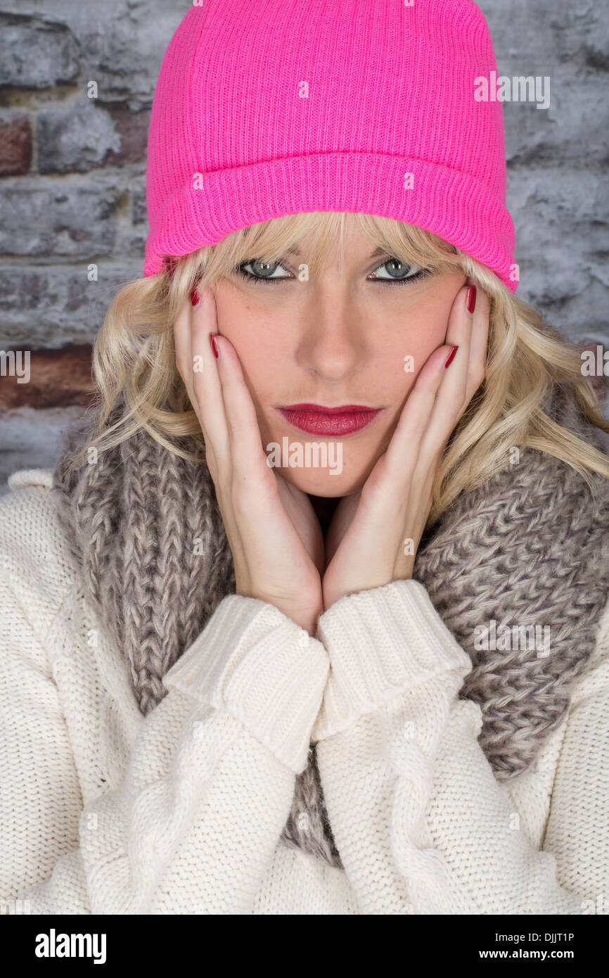 Model Released. Sad Thoughtful Young Woman Stock Photo - Alamy