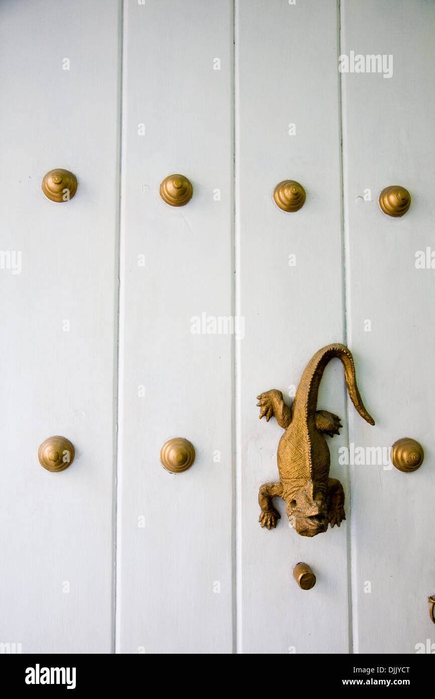 Lizard door knocker Cartagena, Colombia Stock Photo - Alamy