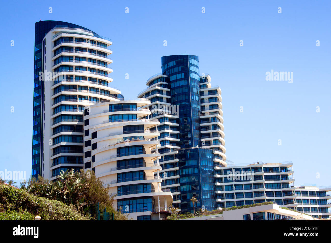 abstract view of coastal residential building complex near Durban South ...
