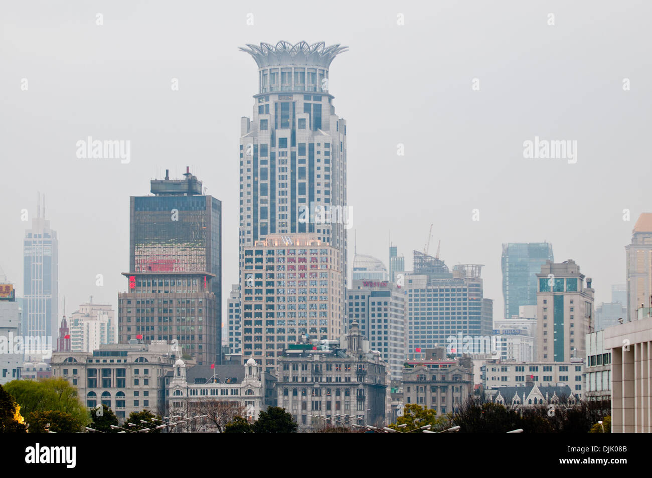 The Bund seen from Pudong in central Shanghai, China with The Bund ...