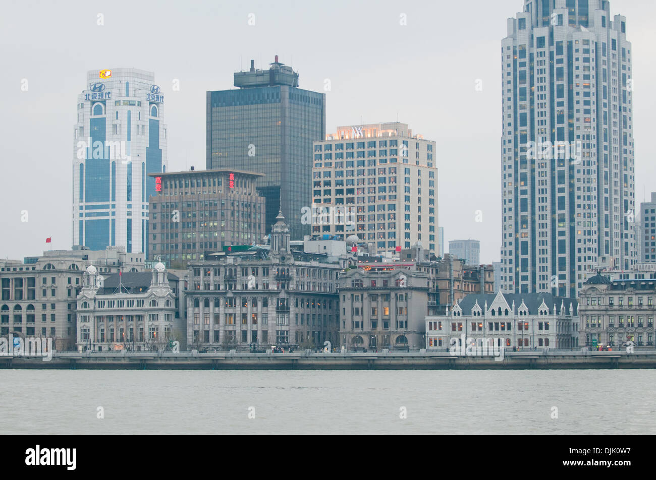 The Bund seen from Pudong in central Shanghai, China with The Bund ...