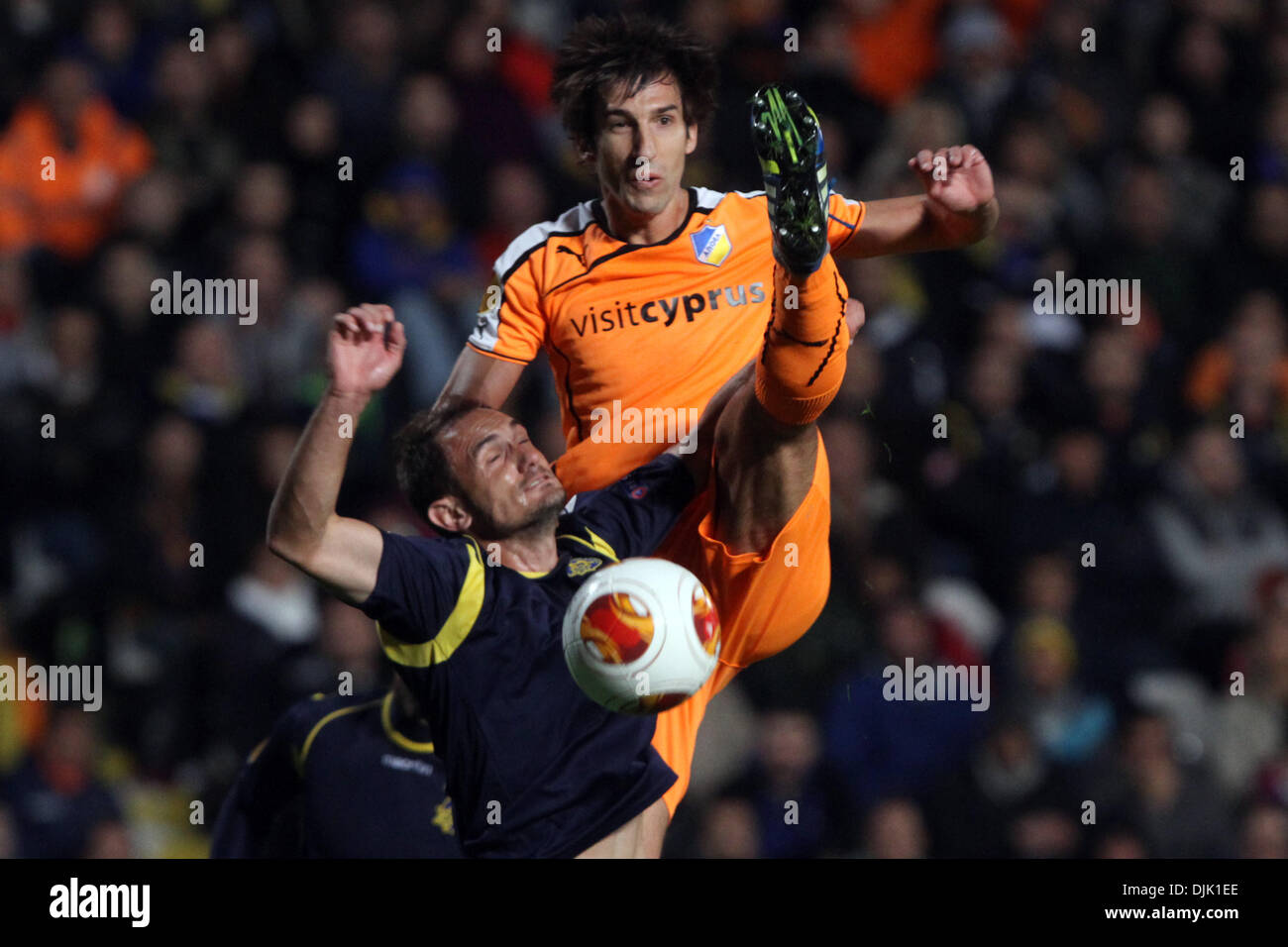 Nicosia, Cyprus. 28th Nov, 2013. Apoel FC player Haritz Borda and ...