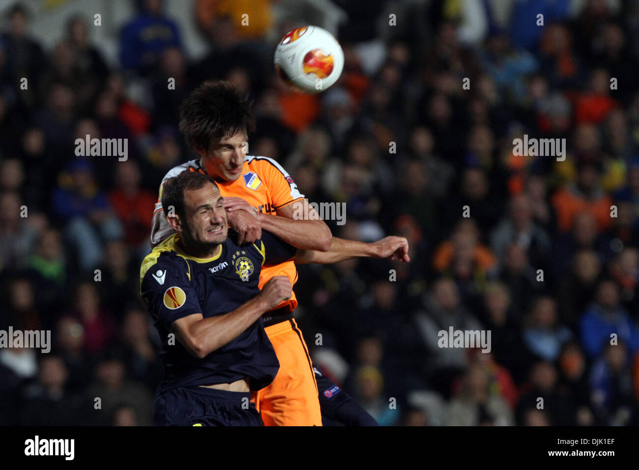 Nicosia, Cyprus. 28th Nov, 2013. Apoel FC player Haritz Borda and ...