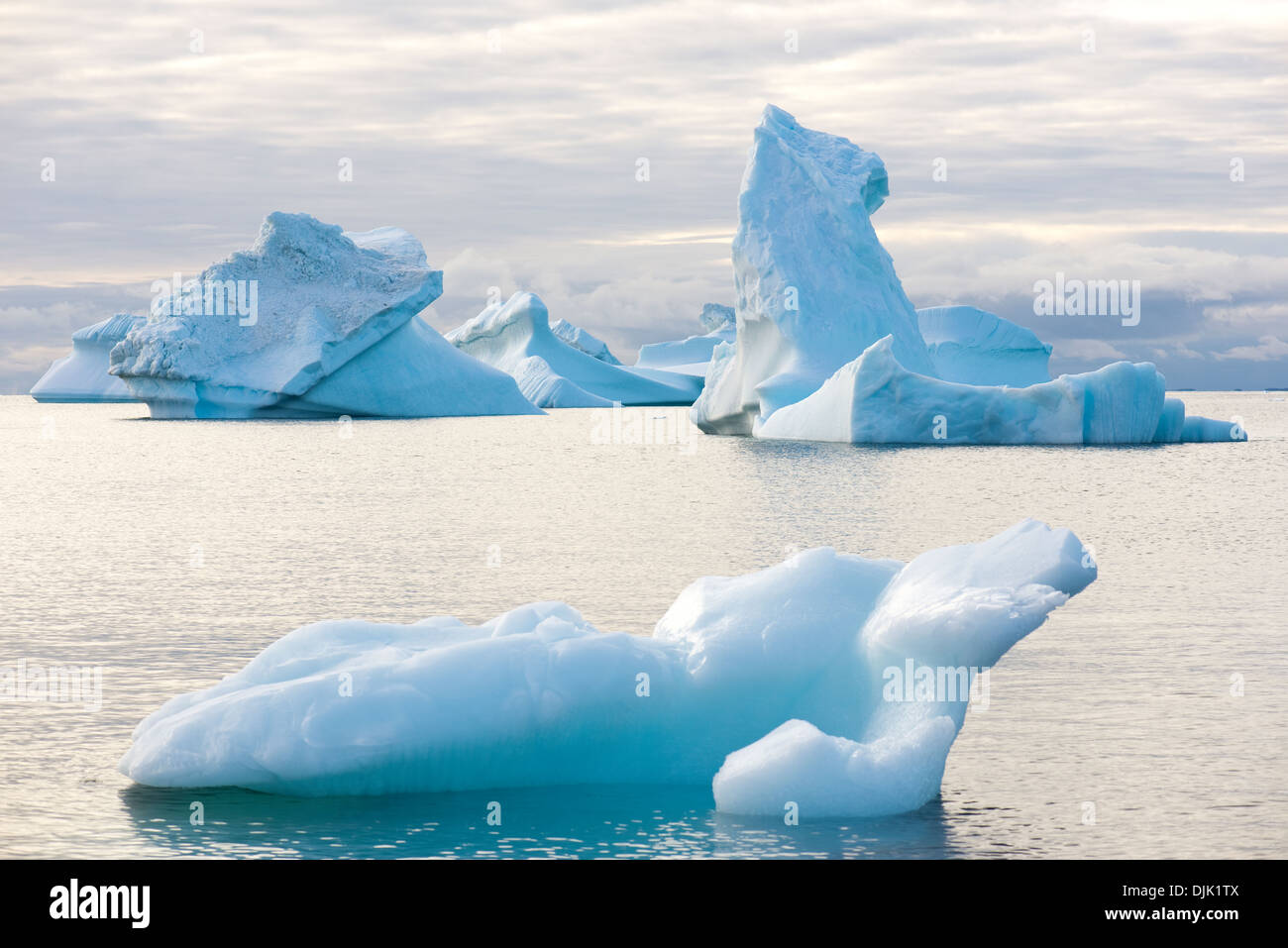 Beautiful Icebergs in Disko Bay Greenland around Ilulissat Stock Photo ...