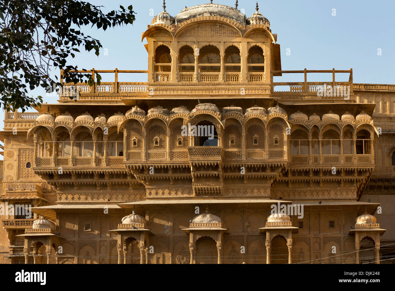 Rajmahal Palace facade in the main square of Jaisalmer Fort Stock Photo ...