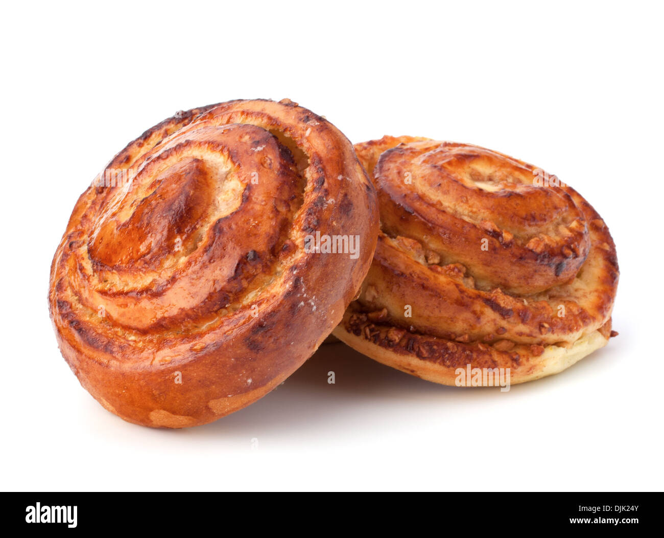 Homemade cream roll isolated on white background Stock Photo - Alamy