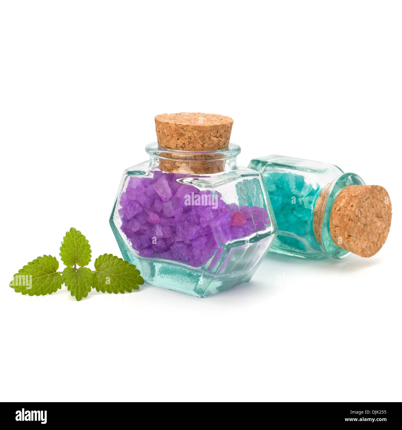 Aromatic natural mineral salt isolated on white background Stock Photo ...