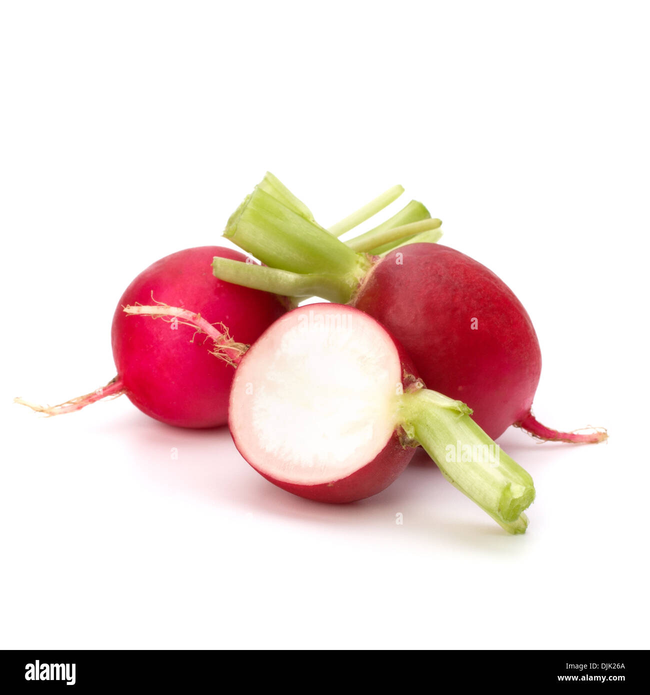Small garden radish isolated on white background Stock Photo - Alamy