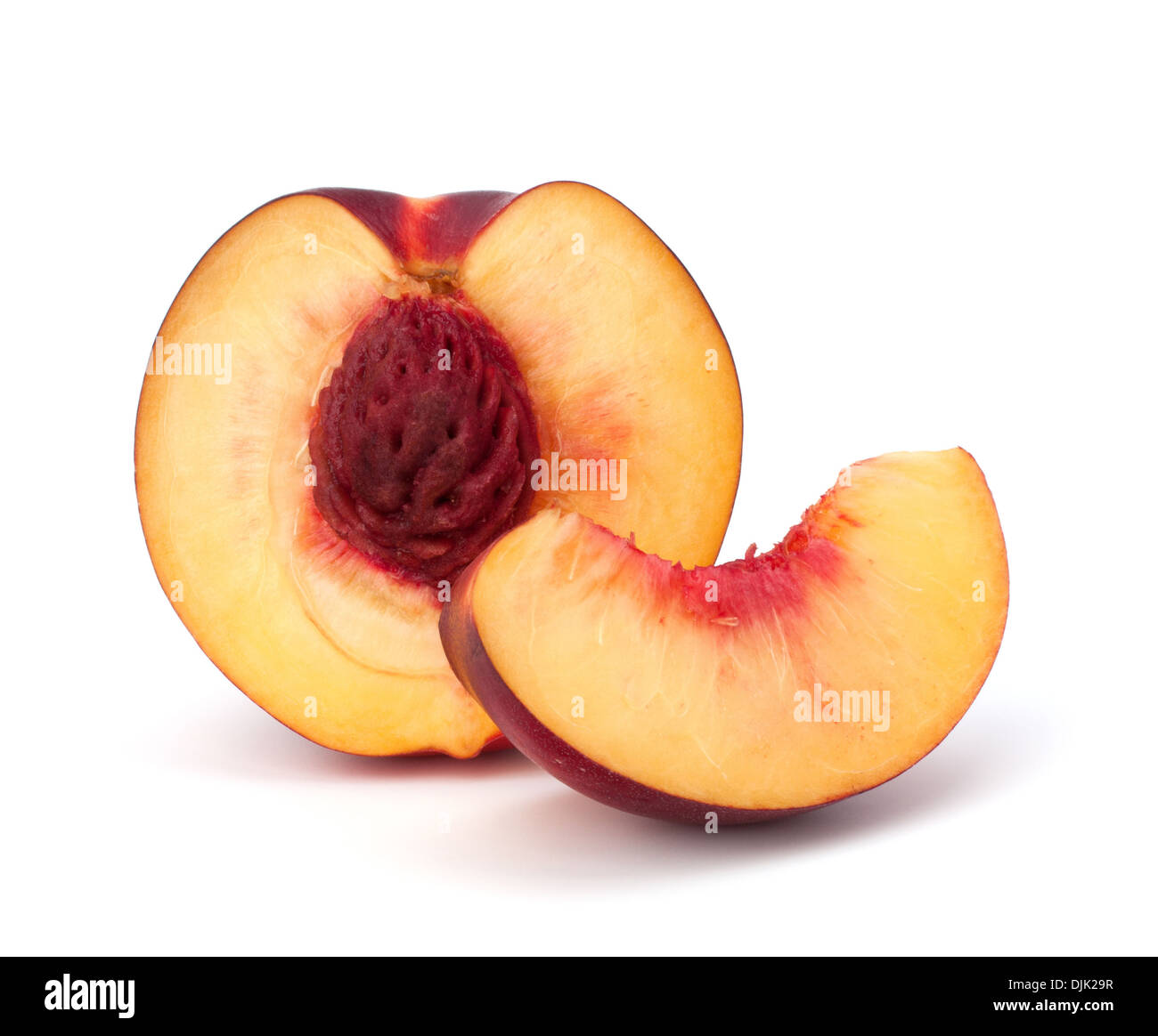 Nectarine fruit isolated on white background Stock Photo - Alamy