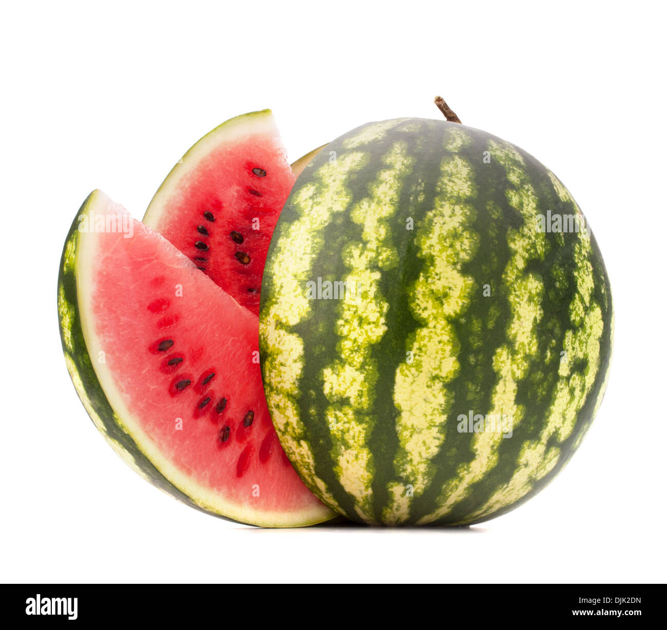 Sliced ripe watermelon isolated on white background cutout Stock Photo ...