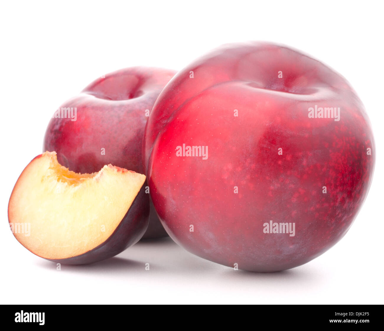 Ripe plum fruit isolated on white background cutout Stock Photo - Alamy