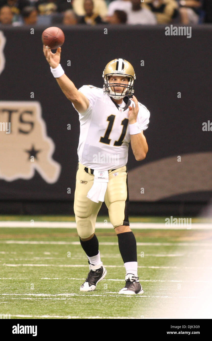 Aug 21, 2010: New Orleans Saints quarterback Patrick Ramsey (11) passes ...