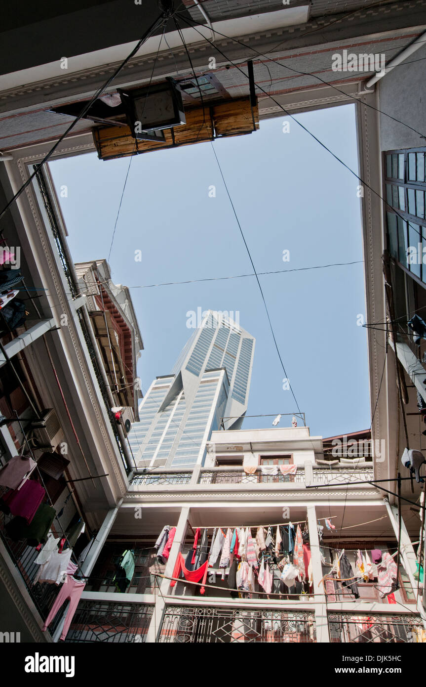 Courtyard of building at Jiangyin Road with JW Marriott Hotel Shanghai ...