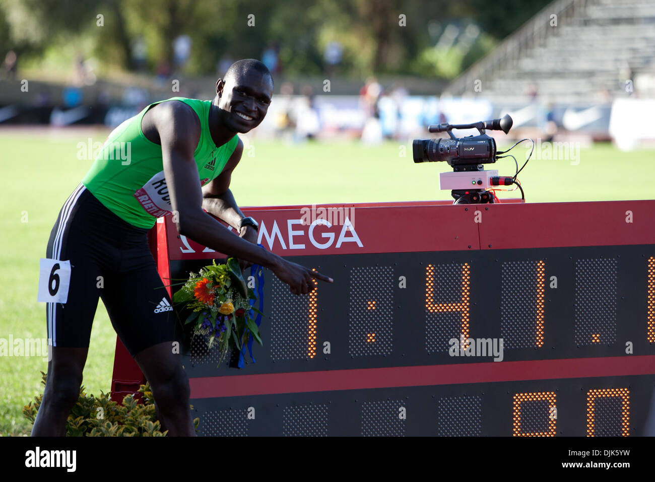 Aug. 29, 2010 - Rieti, Italy - David Lekuta Rudisha set the new world ...